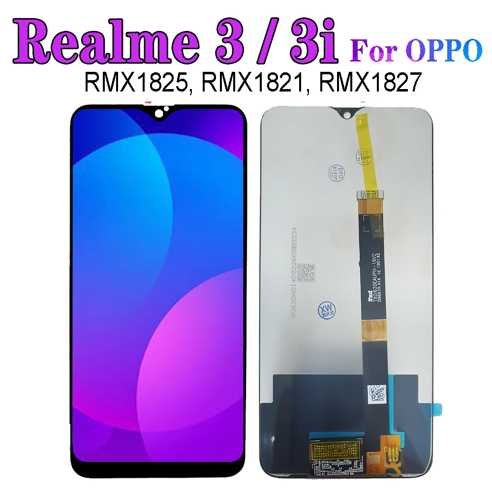 6.2" Realme 3 LCD For OPPO Realme 3i LCD RMX1827 RMX1825 RMX1821 ...