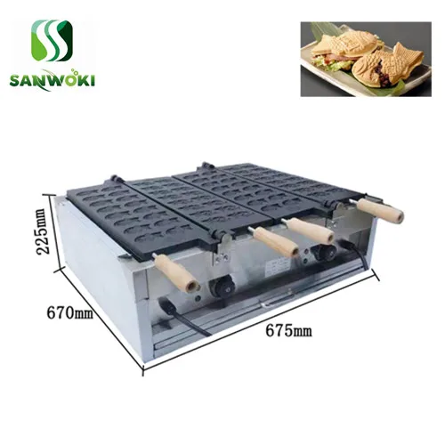 Electric-Gas-heating-32pcs-Japanese-mini-fish-shape-waffle-maker-fish ...