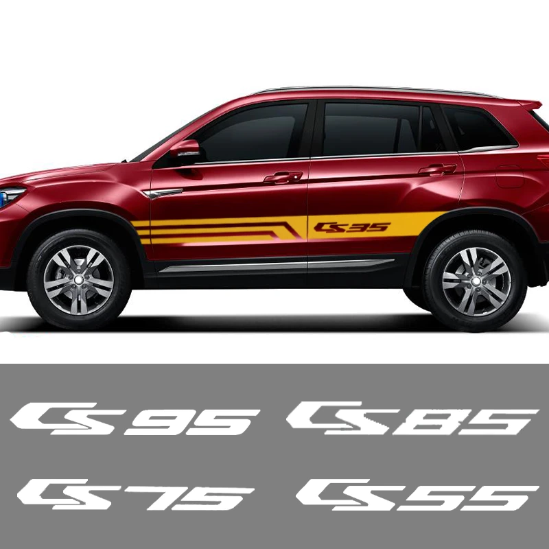 2pcs Car Door Side Sticker Vinyl Film Decals For Changan Alsvin Cs15 ...