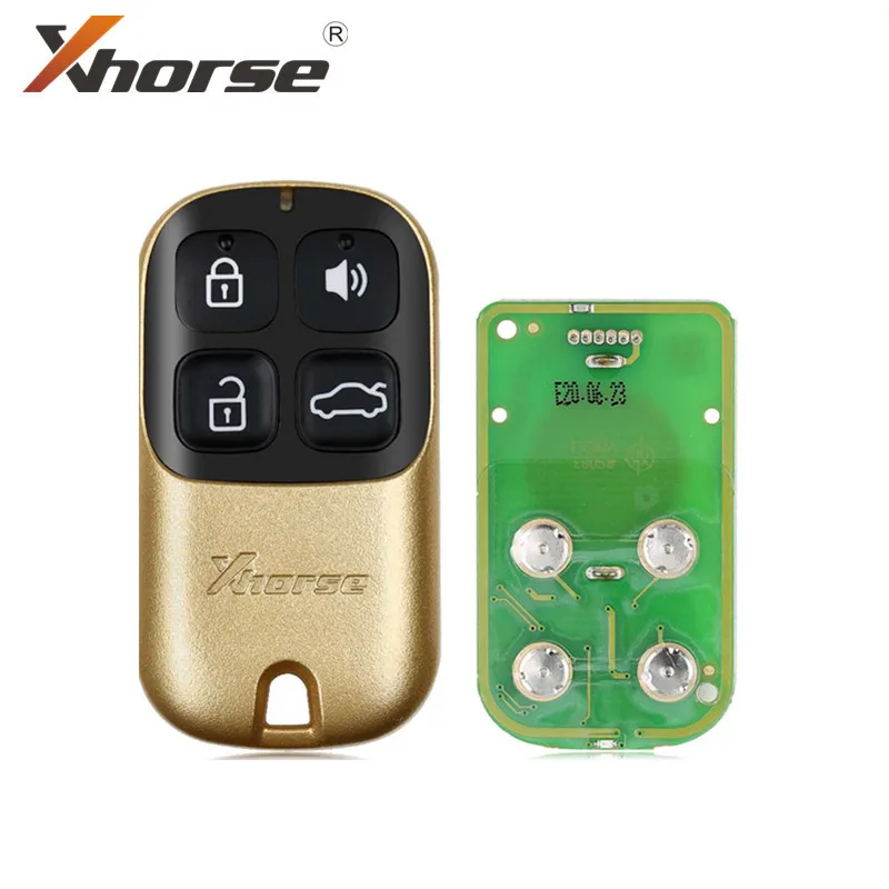 Xhorse Universal Remote Key 4 Buttons Golden Style English Version ...