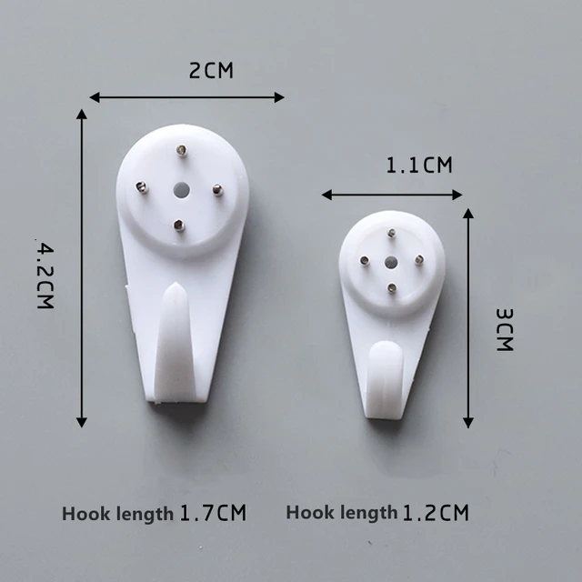 10Pcs Wall Decoration Installation Seamless Hooks Nail Kitchen Living ...