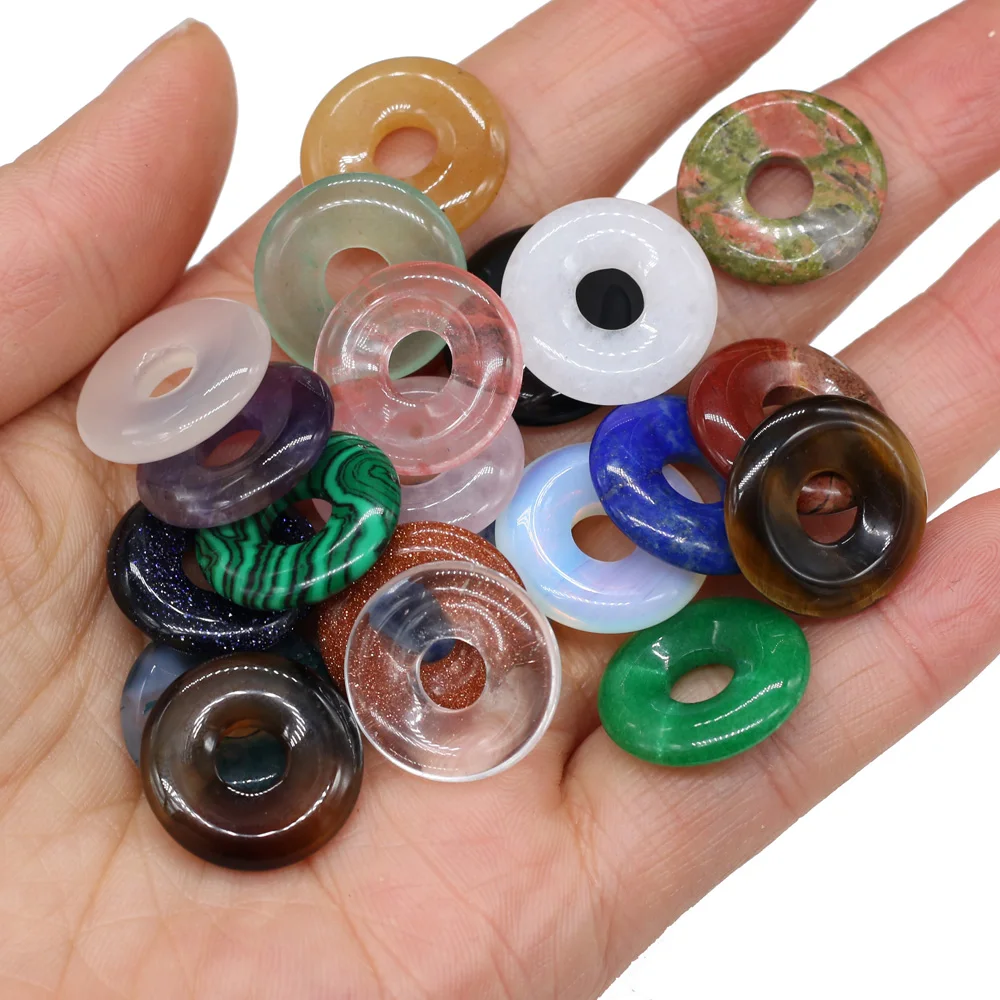 Natural Agates Stones Bead Round Shape Big Hole Tiger Eye Stone ...