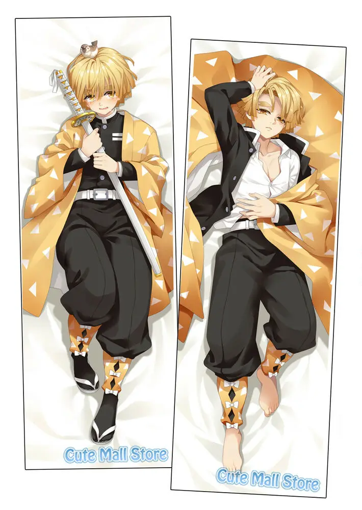 CuteMall Anime Dakimakura Zenitsu KNY Hugging Body Pillow Cover ...