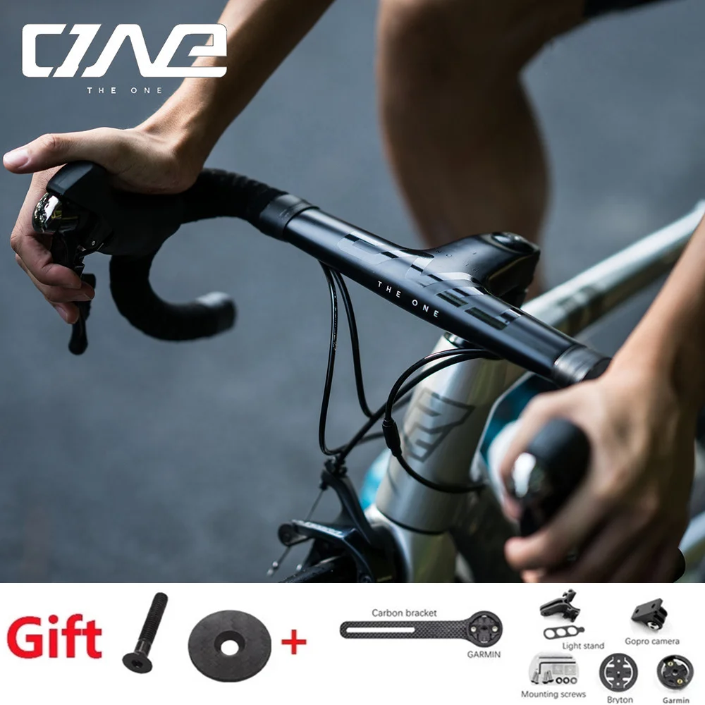 Carbon Fiber Road Bicycle Handlebar, guidão integrado, Racing Bike ...