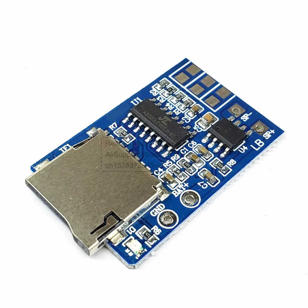 TF-Card-MP3-Decoder-Board-GPD2846A-Chip-2W-Amplifier-Mixed-Mono-Memory ...