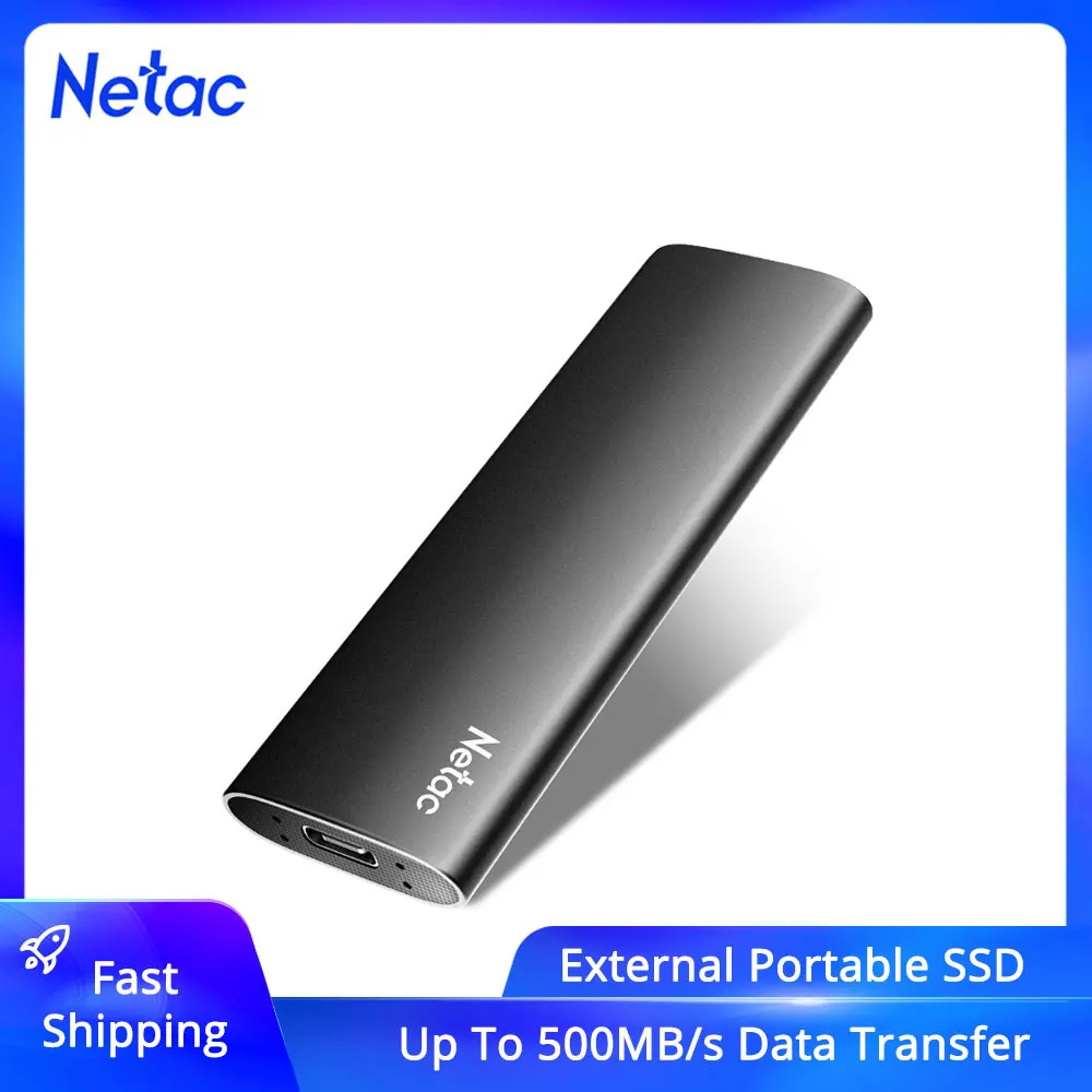 Netac disco duro externo para ordenador portátil, unidad de estado sólido externa SSD de 500GB ...