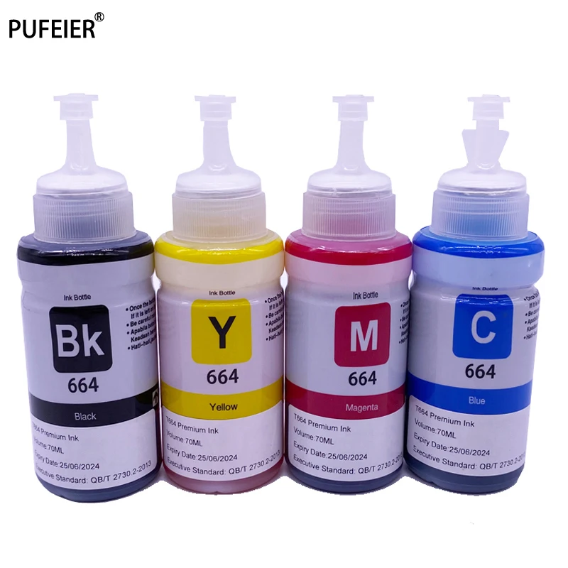 4-Colors-70ML-T664-Refill-Dye-Ink-Kit-For-Epson-L220-L301-L303-L310 ...