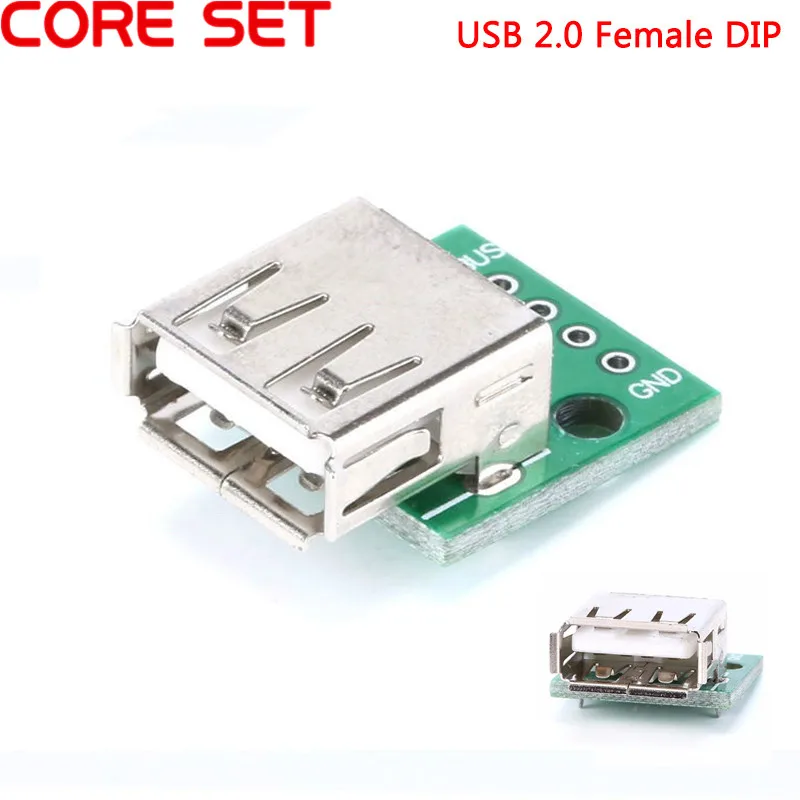 10pcs-1pc-Type-A-USB-Female-To-DIP-2-54MM-PCB-Board-Adapter-Converter ...