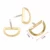 10pcs Stainless Steel Geometric Round Earring Stud Golden Flowers ...