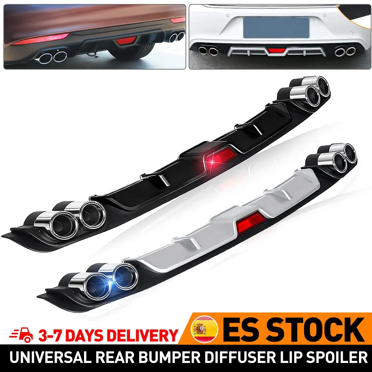 Universal Rear Bumper Lip Diffuser Chassis Spoiler Deflector For BMW ...