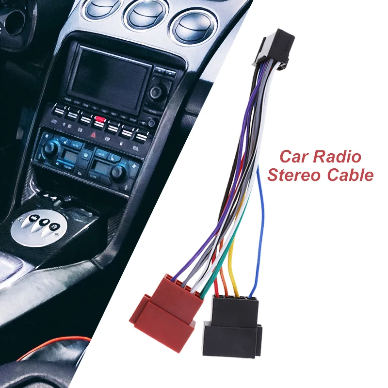 Car Audio ISO Connector Auto Radio Stereo 16-Pin ISO Lead Wiring ...