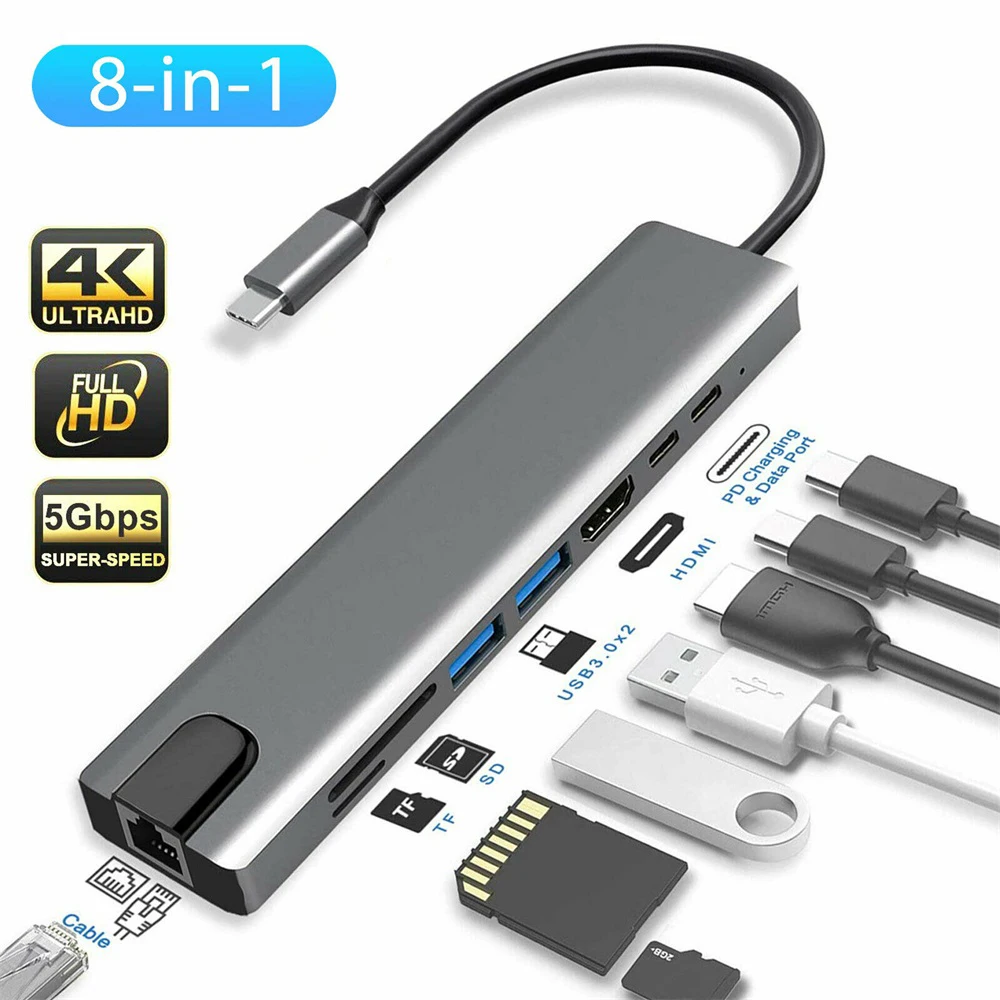 Compro™ USB Type C Hub 8 in 1 - Compro System