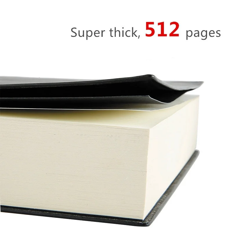 Soft Faux Leather Super Thick 512 Pages Ruled Notebook A5 Daily ...
