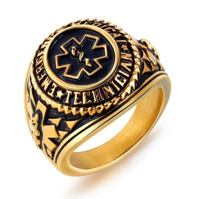 Classic-Punk-Medical-Emergency-Sign-High-Quality-Metal-Ring-Glamour-Men ...