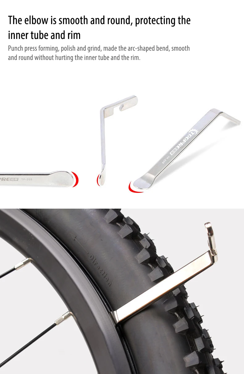 OUTILLAGE CYCLE,Black--levier de pneu de vélo vtt 3 pièces-ensemble ...