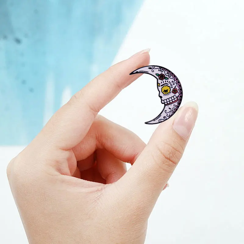 Sugar Skull Moon Tattoo