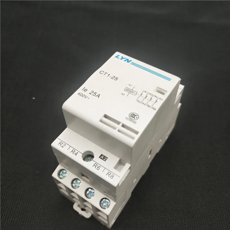 CT1-25 4P 16A 20A 25A 220V 400V~ 50/60HZ Din rail Household ac Modular ...