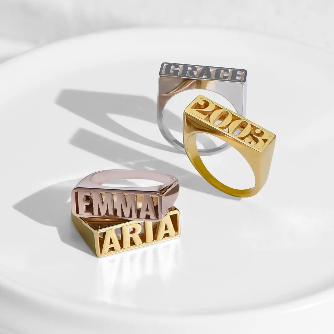 Gold Rings For Men With Name