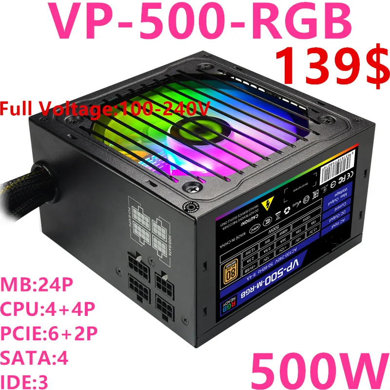 Original PSU For GameMax Game Mute Power Supply Rated 600W/500W/450W ...