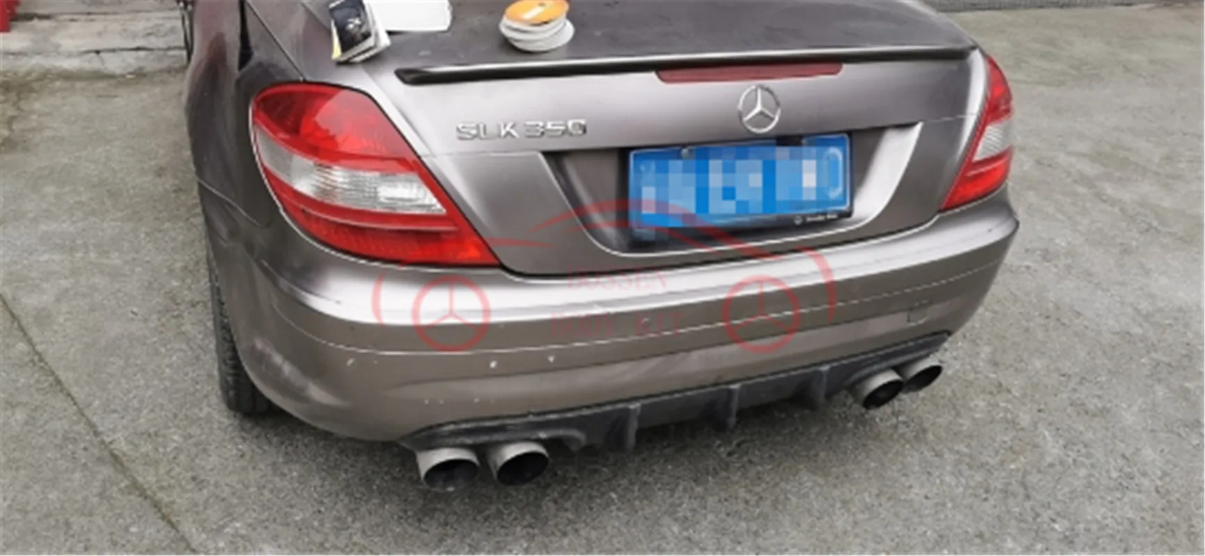 For mercedes-benz slk R171 R172 carbon fiber rear lip diffuser body kit ...