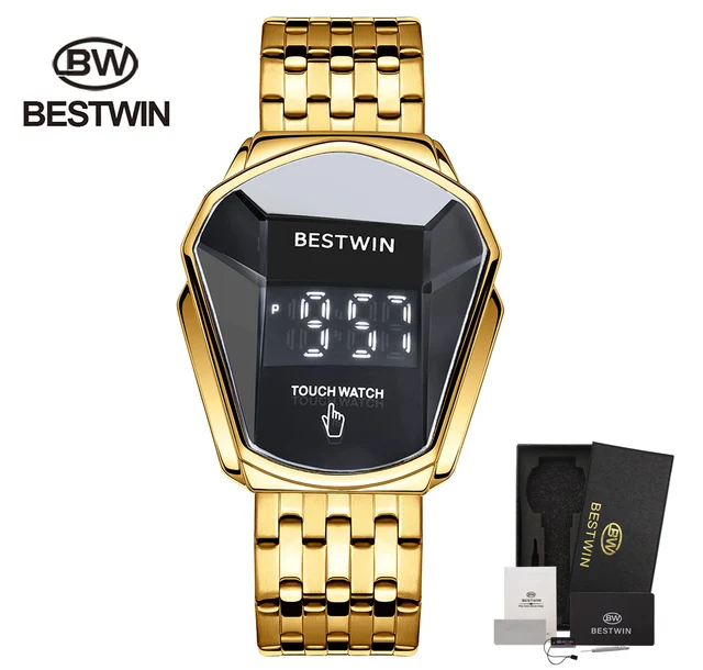 BESTWIN Watches for Men Luxury Brand Steel Wristwatch Waterproof ...