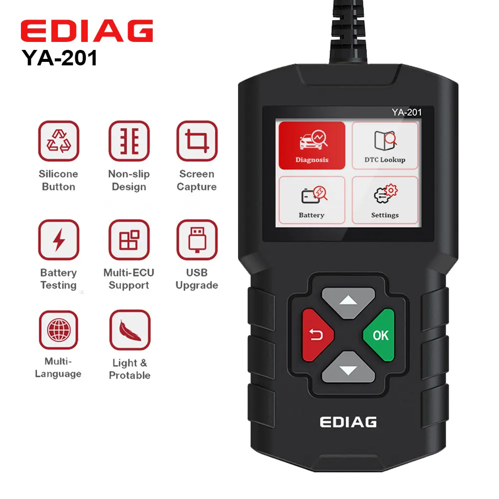 Ediag Ya201 Full Obdii/eobd Code Reader Graph Datastream Save/playback ...