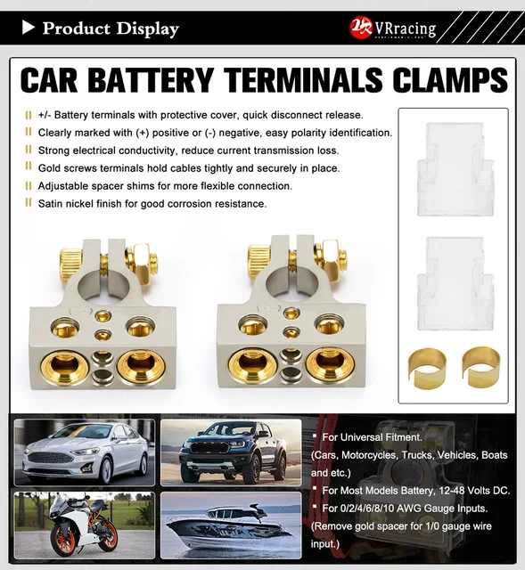 Battery Terminals For Auto Parts Glarks 14Pcs Car Battery Terminal ...