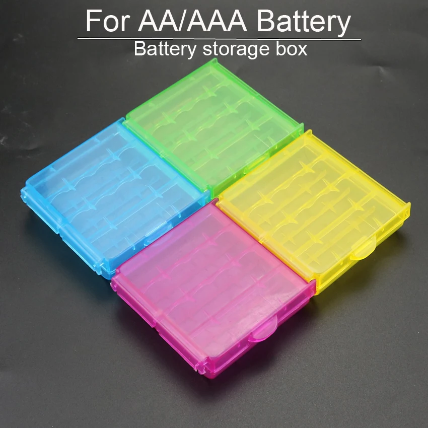 Colorful-Battery-Holder-Case-4x-5x-AA-AAA-Hard-Plastic-Storage-Box ...