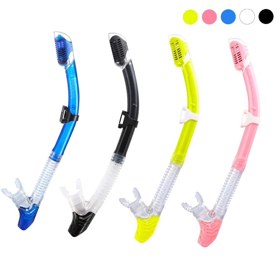 Dry Snorkel Adult-Scuba Diving with Splash Guard and Top Valve ...