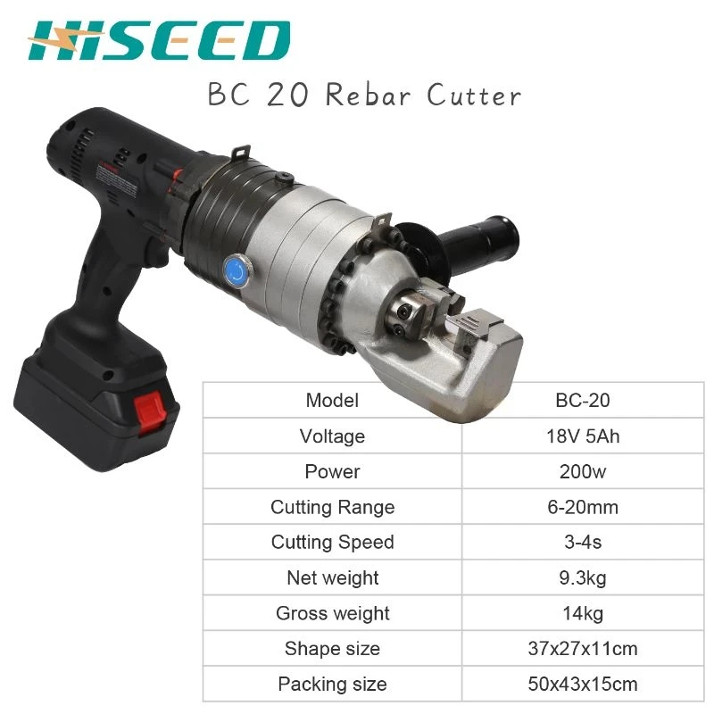 BC 20 Battery powered Steel Rebar Cutter Price Manual Steel Cutting ...
