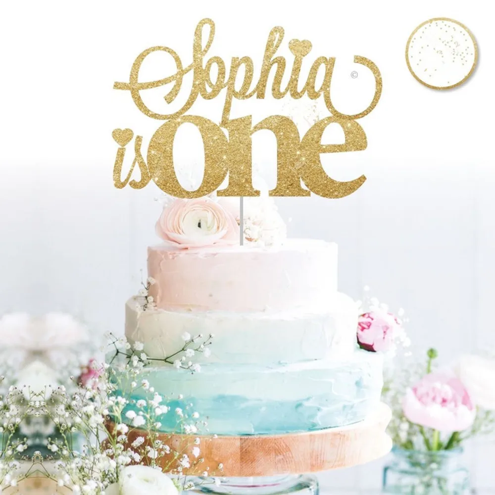 Customis-bir-glitter-kek-topper-do-um-g-n-alt-n-kek-topper-ki-iselle ...