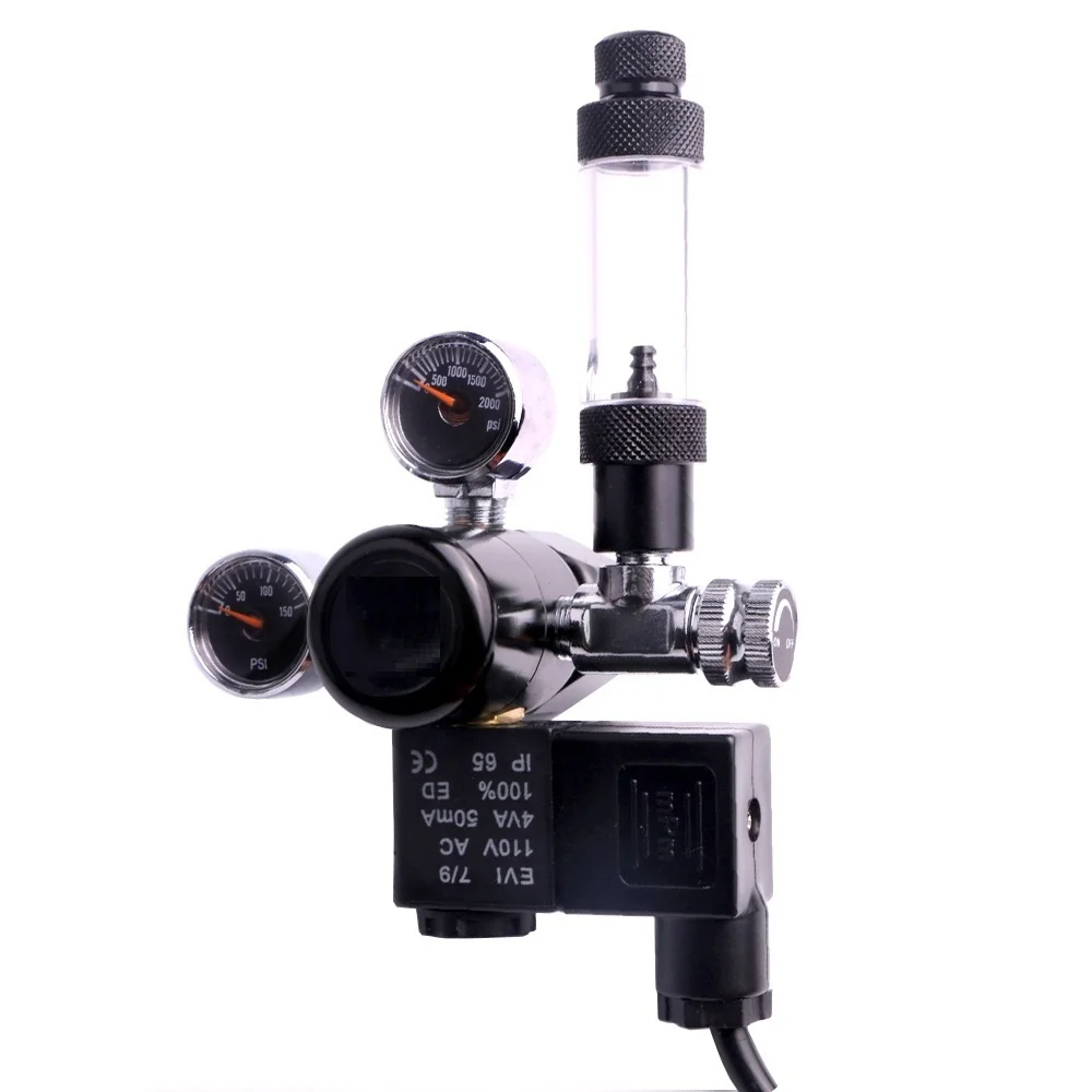 Fzone Aquarium CO2 Regulator Single Stage Dual Gauge Fish Plant Tank ...