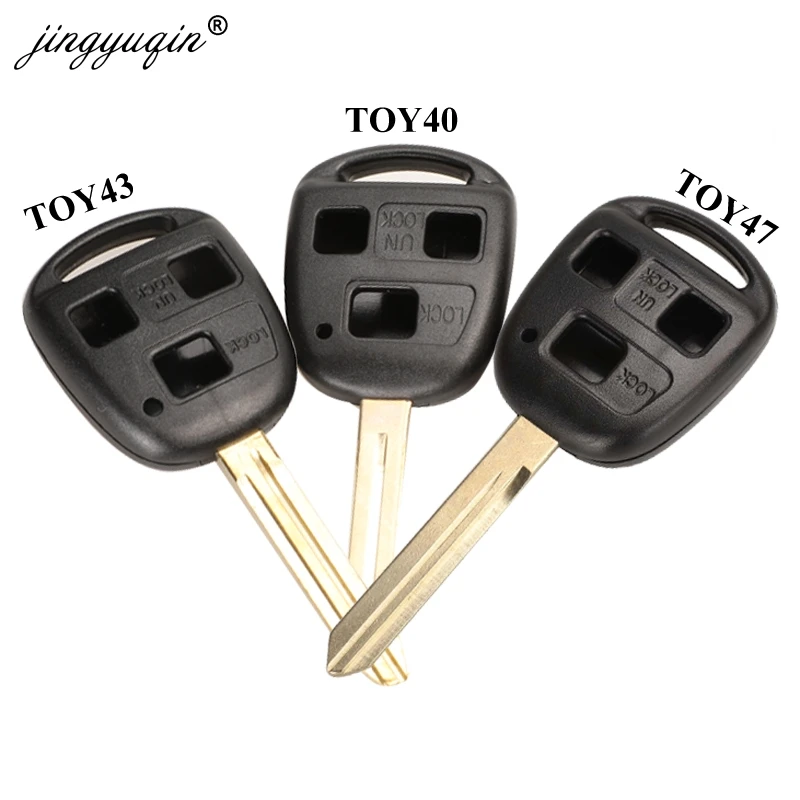Jingyuqin 10pcs Toy43 Toy47 3 Button Remote Shell Car Key Case Fob For ...