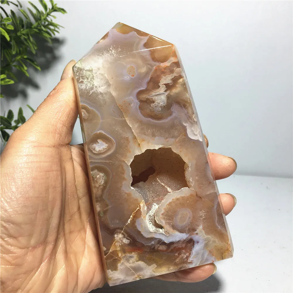 Rocks & Geodes Druzy Flower Agate Tower Crystal Point Home & Living ...