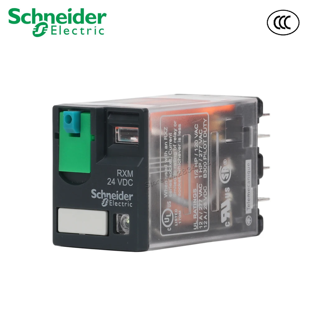 24vdc Coil Mini Small Relay Led 8 Needles Pin 2no2nc Rxm2ab2bd ...