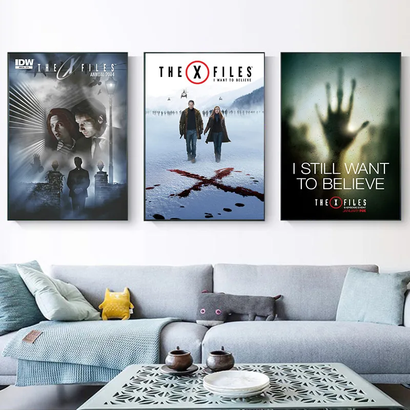 Classic Movie The X Files Posters Alien UFO I Want To Believe White ...