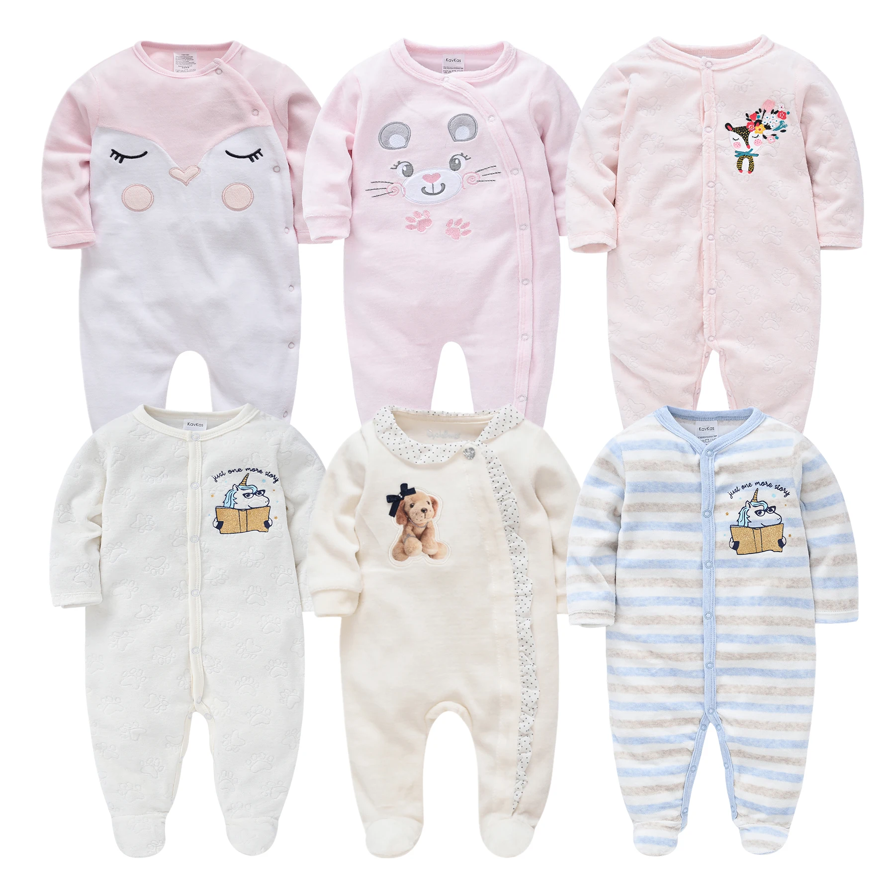 Baby Girl Velvet Pajamas Romper | Newborn Velvet Baby Pajamas - 2023 ...