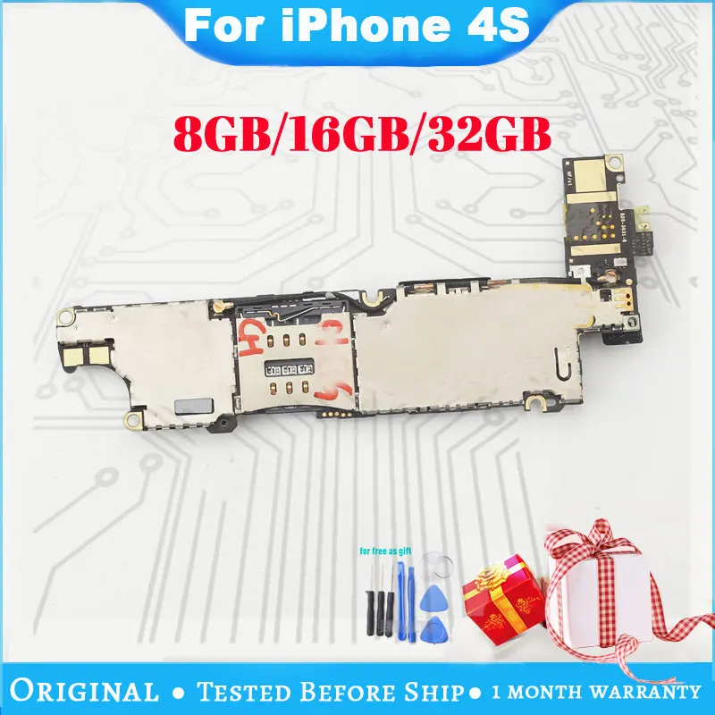 With IOS System for iphone 4S Motherboard with Clean iCloud,100% ...