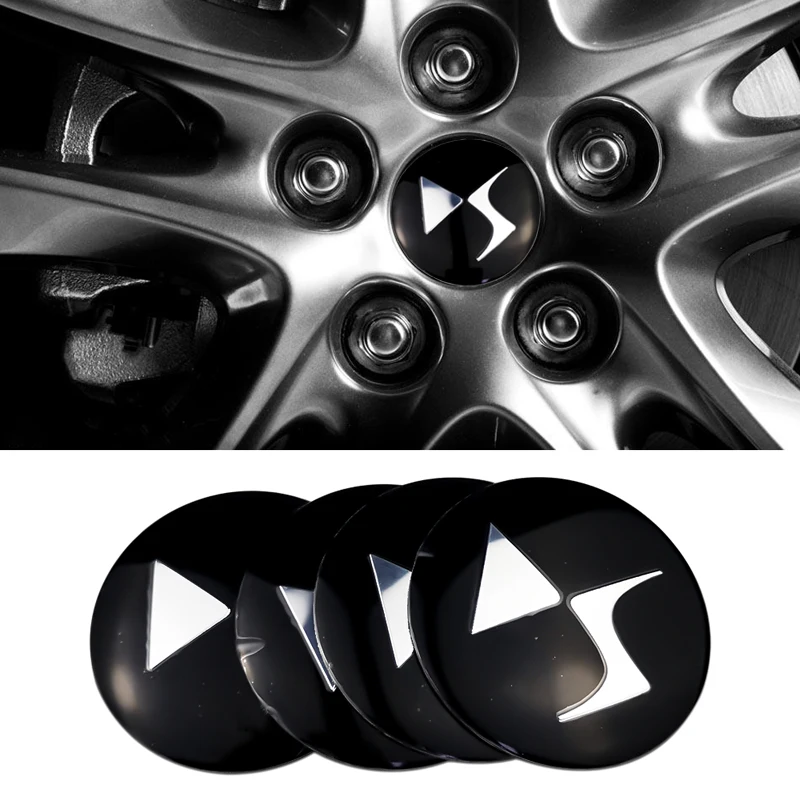 4pcs DS Wheel Center Stickers For Citroen C2 C3 C4 C5 C6 C4L C8 DS3 DS5 ...