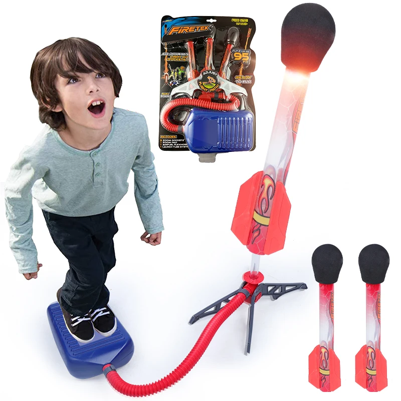 LED Stomp Rocket Toys Outdoor Games For Kids Sport Rocket Launcher Strp ...