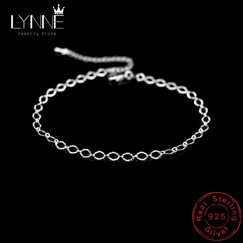 New Fashion Exquisite Small Egg Shaped Ankle Chains 925 Sterling Silver ...
