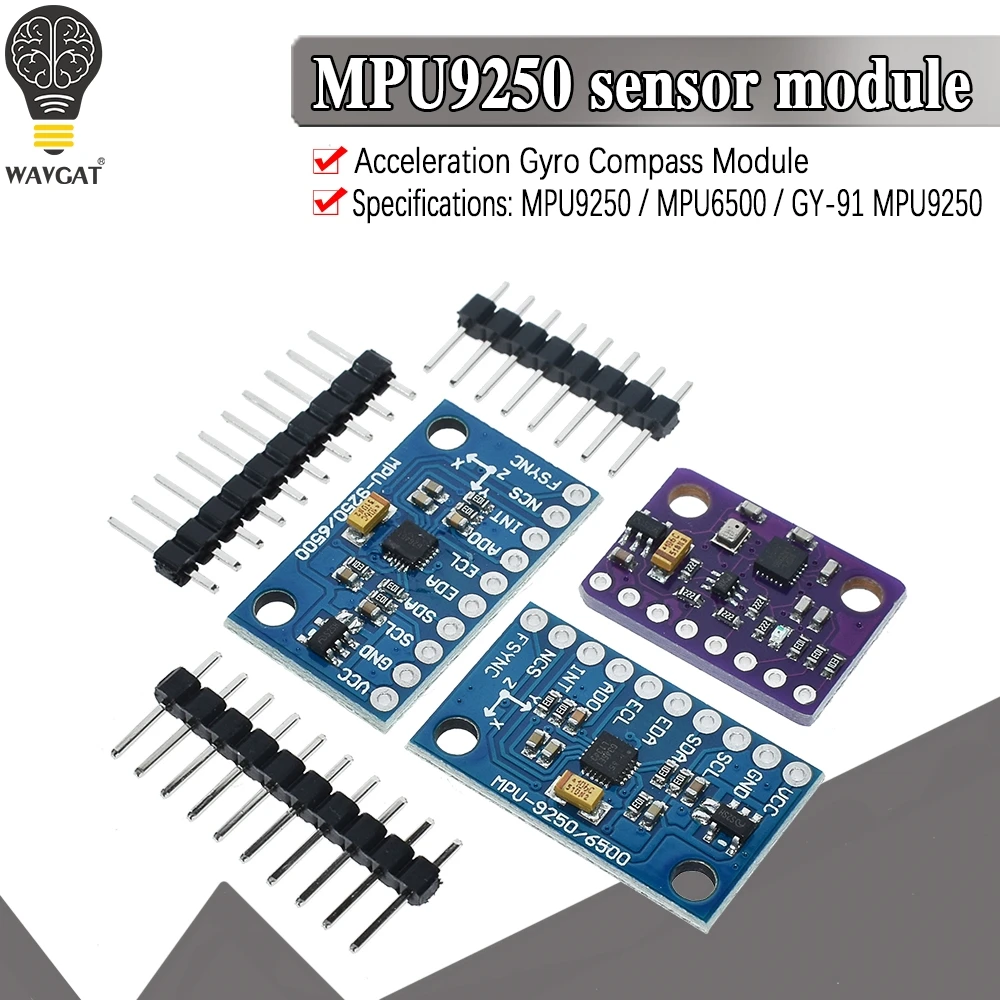 SPI MPU9250 9Axis Attitude Module Gyro Accelerator Magnetometer Sensor ...