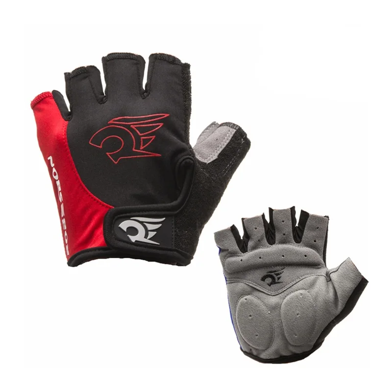 Силиконовые перчатки для велоспорта, полупальцевые противоударные ...