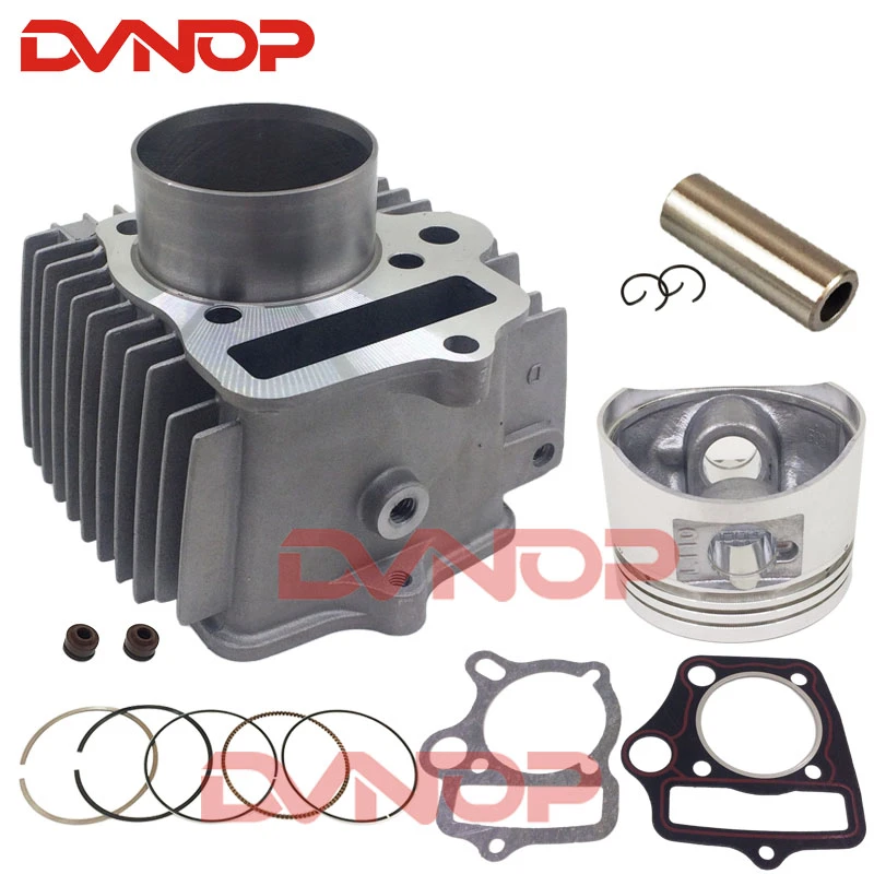 52.4mm Cylinder Head Assembly With Gaskets Pistons Set For 110cc ...
