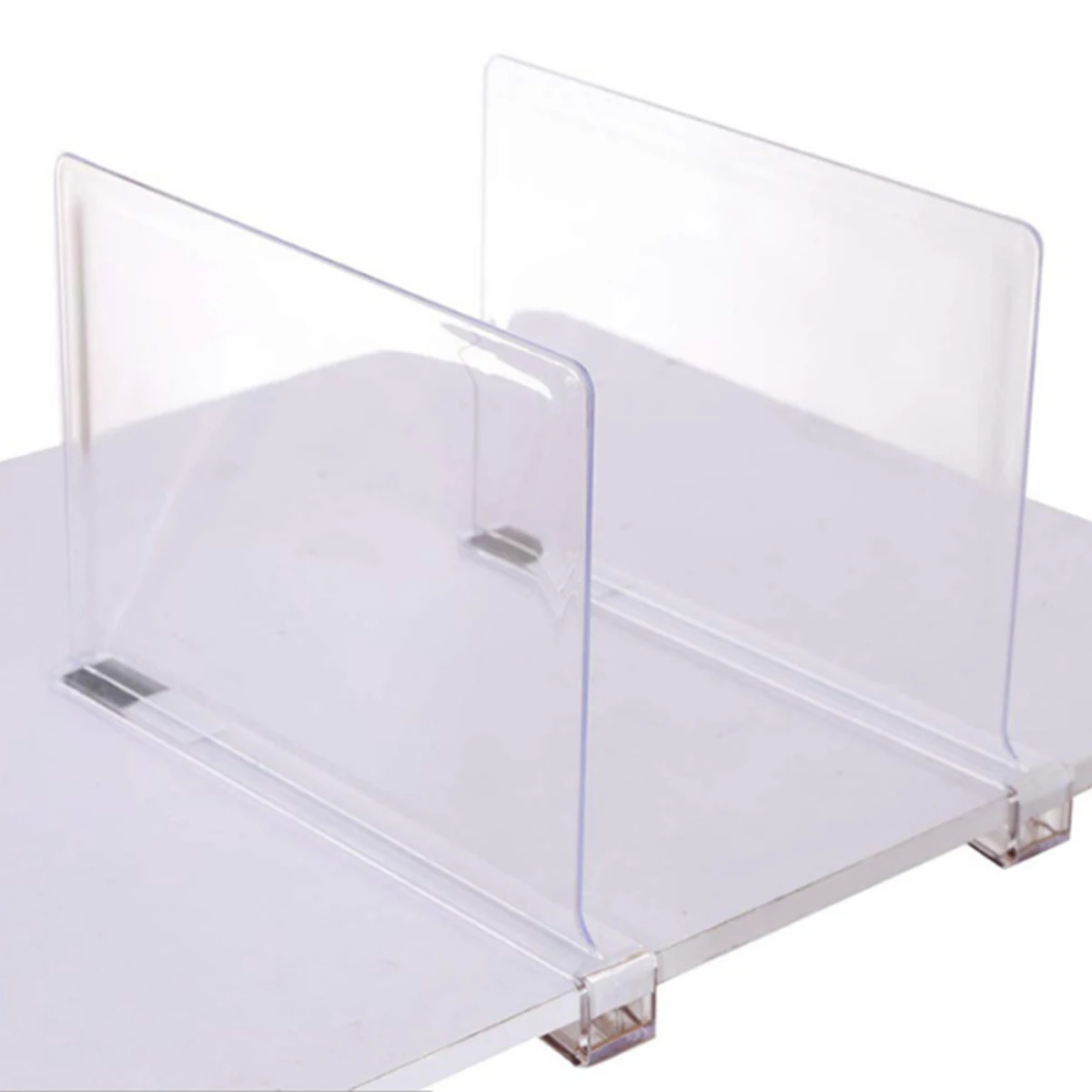 30x3x20cm Transparent Acrylic Partition Desktop Separator Panel Space ...