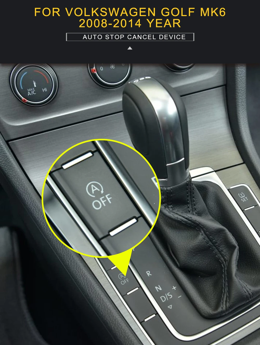 Motorstart stopp åsidosättande modul För VW Volkswagen Golf MK6 2008 ...