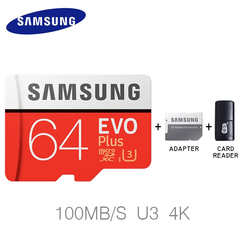 Карта Microsd SAMSUNG 256G 128 Гб 64 ГБ 32 ГБ 16 ГБ 8 ГБ 100 МБ/с./с класс 10 U3 U1 SDXC класс ...