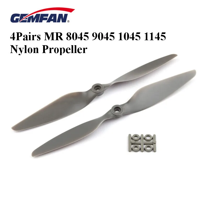 4Pairs 8PCS GEMFAN MR 8045 9045 1045 1145 Nylon Propeller Props For RC ...