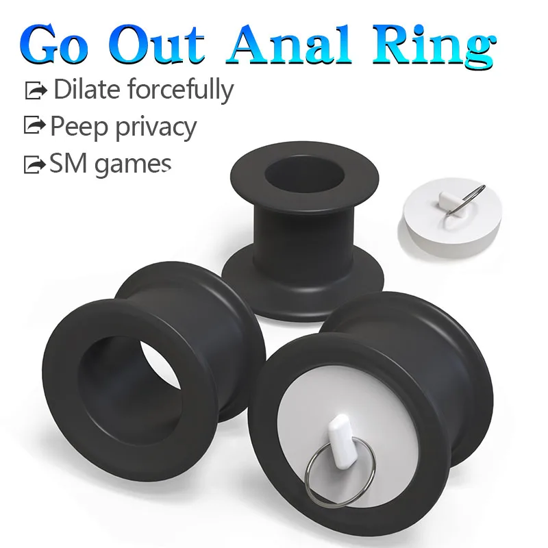 Hollow Anal Plug Tunnel Anal Sleeve Chastity Enema Ring Shower Dilator