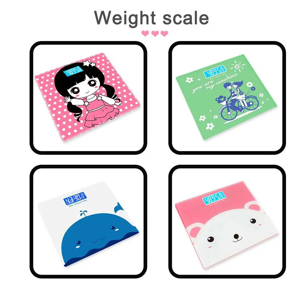 Cute Cartoon Bathroom Body Fat bmi Scale Digital Human Weight Scales ...